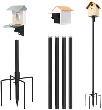 ERYTLLY Bird House Pole Mount Kit 96 Inch - Adjustable Hummingbird Bird ...