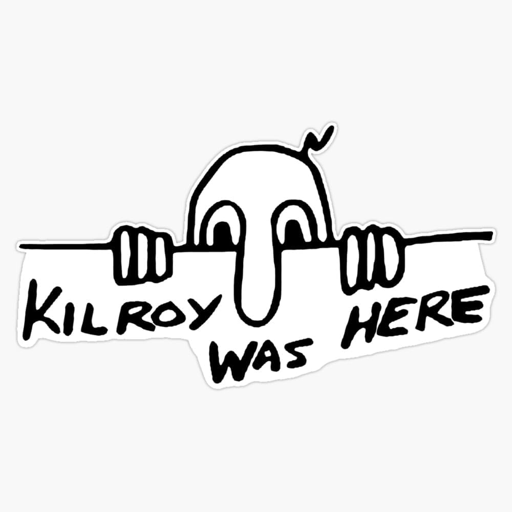 Amazon.com - Kilroy was Here Drawing Sticker Vinyl Bumper Sticker Decal ...