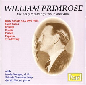 Early Recordings Violin & Viola: Primrose, William: 0727031020721 ...
