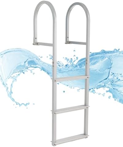 Amazon.com: VEVOR Dock Ladder, Removable 4 Steps, 500 lbs Load Capacity ...