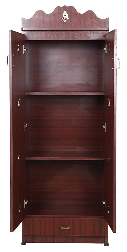 Om Sakthi Metals and Furniture Pooja Cupboard in Dark Red Color ...