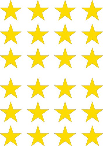 Star - Small Stars 24 Pack 1.75" Diameter - Vinyl Decal Stickers - DIY ...