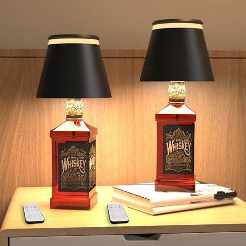 Nulmvic 2 Pack Wireless LED Wine Bottle Lamp with Stopper - 3 Color ...