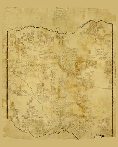 Amazon.com: Cass County, Texas - 1847 - Old Wall Map Reprint With Land ...