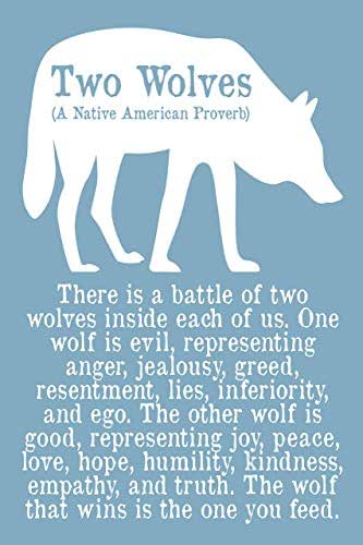 Amazon.com: Native American Quote "Two Wolves" Unframed Print or Poster ...