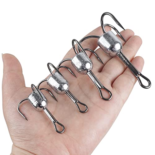 Snapklik.com : Snagging Hooks Snagging Weighted Treble Hooks - 5pcs ...