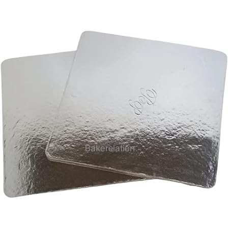 Bakerelation 8 Inch Cake base Square Corrugated Card Board 15 Pieces ...