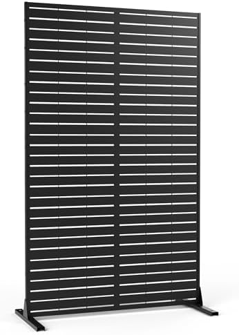 Amazon.com : FENCY Metal Privacy Screen with Stand 72"H×44"W Outdoor ...