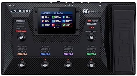 ZOOM G6 Guitar Multi-Effects Processor with Touchscreen, Amp Modelling ...