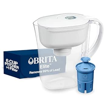 Brita 6 Cup Elite Filter Pitcher with Smart Light Indicator