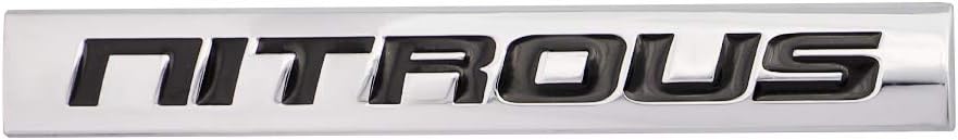 Amazon.com: 1 pcs Chrome Aluminum NITROUS Emblem NOS Self-adhesive ...