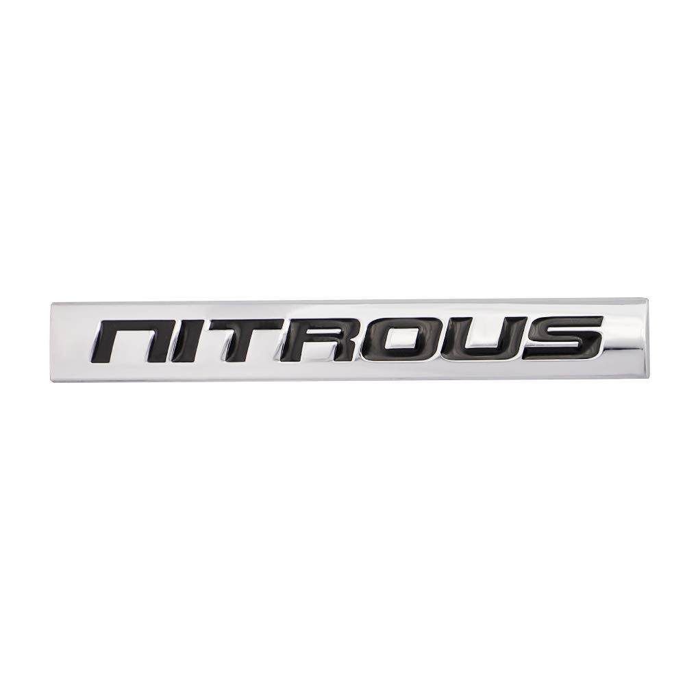 1 pcs Chrome Aluminum NITROUS Emblem NOS Self-adhesive Badge For Fender ...