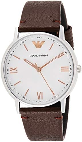 Emporio Armani Damen Analog Quarz Uhr mit Leder Armband AR1989 : Amazon ...