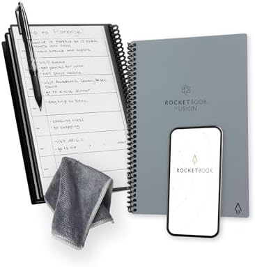 Rocketbook Reusable Digital Notebook - Smart Notepad A6 Black Wirebound ...