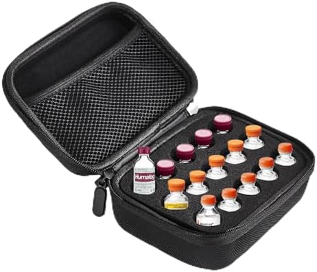 Amazon.com: 60 Slots Diabetic Insulin Peptide Fridge Carrying Case Vial ...
