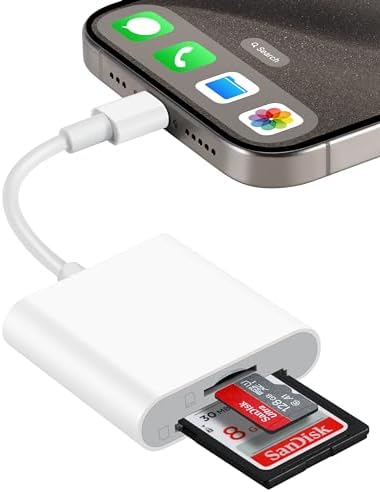 Amazon.com: USB-C SD Card Reader for iPhone 15, 2-in-1 Digital Camera ...