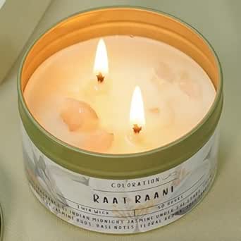 Arunima Coloration Rose Quartz Infused Aromatherapy Scented Soy Candle ...