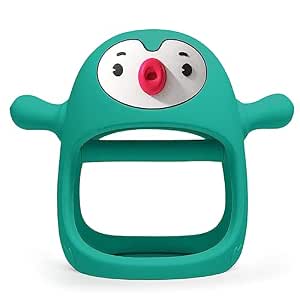 Buy PLAYLO Never Drop Penguin Teether - Bpa-Free Silicone Baby Teether ...