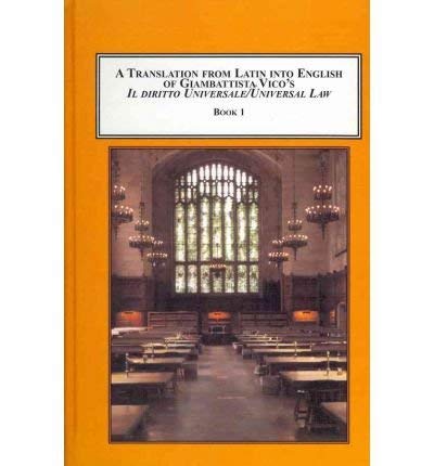 Amazon.com: A Translation from Latin into English of Giambattista Vico ...