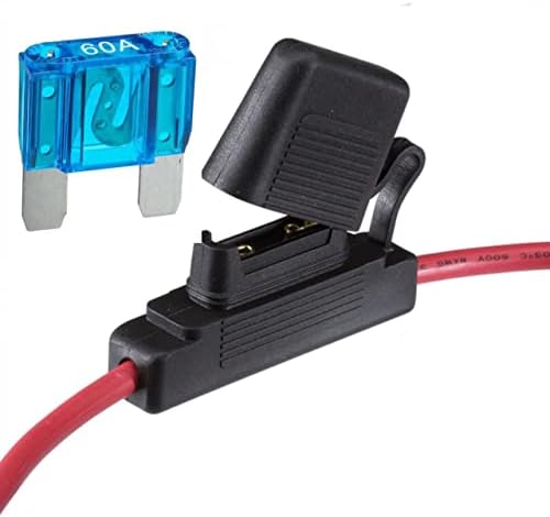 8AWG Maxi Large Inline Fuse Holder Free Maxi Blade Fuse Included 20A ...