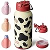 BOTTLE BOTTLE Insulated Water Bottle 950ml(32oz) Stainless Steel Sports Water Bottles with Straw ...