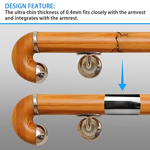 4Pcs 50mm Stair Handrail Connection Joint,Ultra-Thin 0.4mm Stainless ...