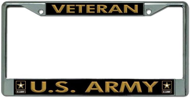 Amazon.com: Veteran U.S. Army Chrome License Plate Frame : Automotive