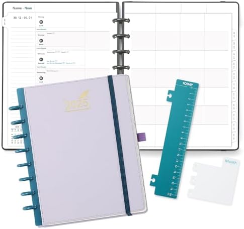 BEZEND Agenda Familial 2025 Semainier 6 Colonnes 24 x19 cm - Organiseur ...