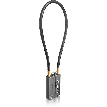 ORIA 4 Digit Combination Padlock, 5mm Width Flexible Cable Lock, Long ...