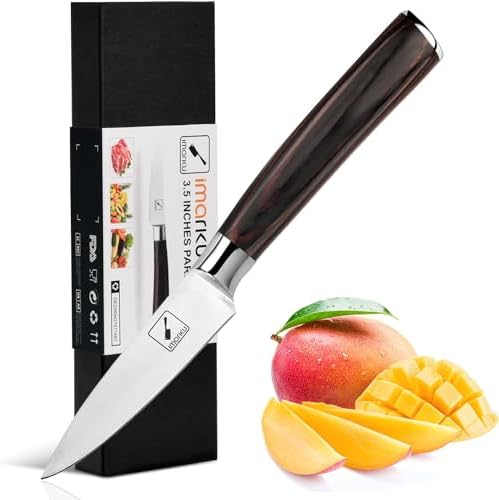 Amazon.com: PAUDIN Paring Knife, 3.5 Inch Fruit Knife, High Carbon ...