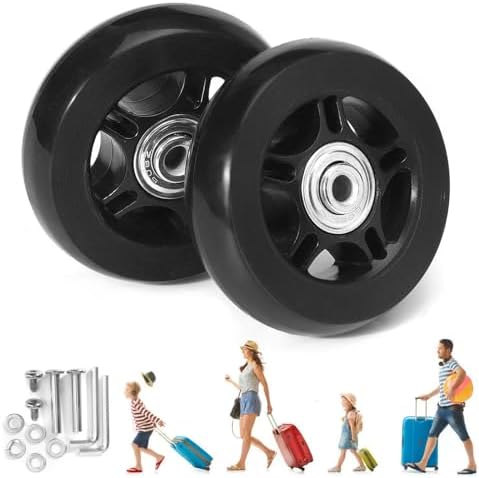 LimCryspp 2PCS Replacement Luggage Wheels, Suitcase Wheel Repair Kits ...