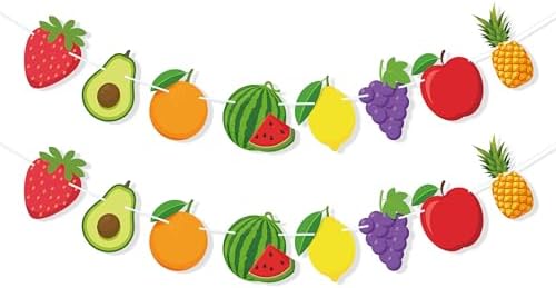 Amazon.com: SONGTIY 12PCS Fruit Banner, Summer 3D Fruit Decorations ...