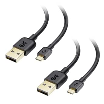 Amazon.com: Cable Matters 2-Pack Short Micro USB to USB A Cable - 1ft ...