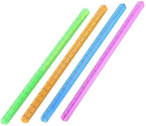 Triangular Plastic Ruler scale, 15 cm, Set of 2, Assorted Colours ...