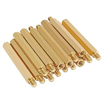 Augiimor 30Pcs Male to Female Brass Hex Standoff M4 x 50mm + 6mm ...