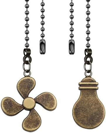 Dotlite 2Pack Metal Fan Light Pull Chains,3mm Diameter Beaded ...
