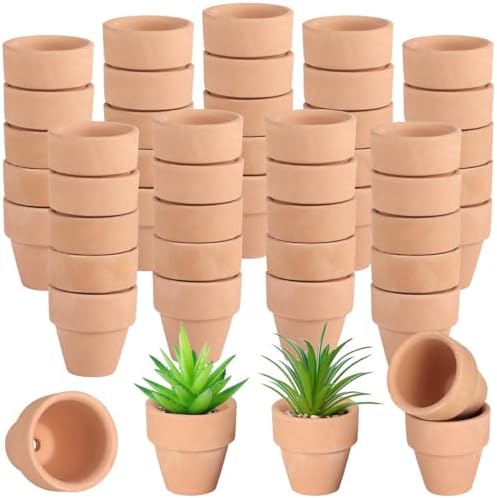 Amazon.com: 50 Pcs Mini Terracotta Pots, 1.2" Succulent Nursery Pots ...