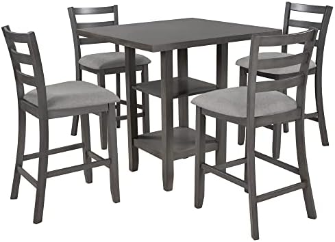 Amazon.com - Coaster Furniture Lavon 5-Piece Storage Counter Table ...