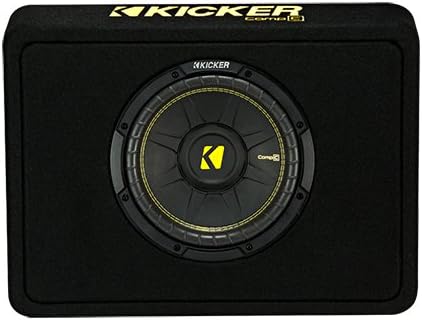 Amazon.com: Kicker 10-Inch CompC 2-Ohm Loaded Shallow Subwoofer Box ...