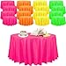 Amazon.com: Preboun Neon Party Plastic Tablecloth Disposable 84 Inch ...