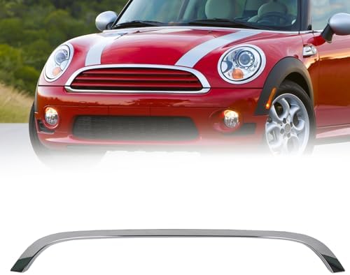 Amazon.com: ECOTRIC Chrome Grille Hood Trim Moulding Compatible with ...