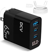 Amazon.com: DCV 65W USB C Charger, GaN 3-Port Fast Charging Block with ...