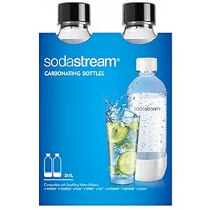 SodaStream Dishwasher Safe 1L Classic DWS Carbonated Bottle, Black (Twin Pack) 2 Pack : Amazon ...