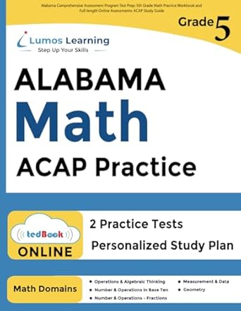 Alabama Comprehensive Assessment Program Test Prep: 5th Grade Math ...