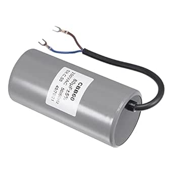 Amazon.com: YOKIVE CBB60 Run Capacitor, 250V AC 80uF 50/60Hz with 2 Wires Lead Run Round ...