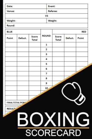 Amazon.com: Boxing Scorecard: 100 Boxing Scorecards to Keep Record ...