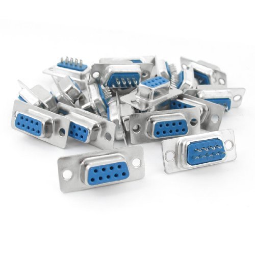 Female DB-9 Solder Type Connector 9 Pin Adapter Connection Interface ...