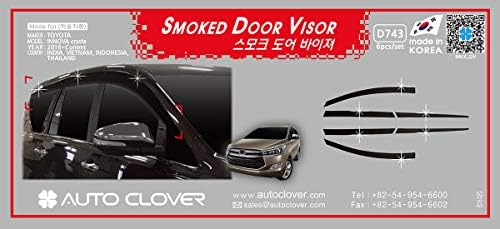 OnWheel Auto Clover Car Exterior Accessories Smoked Black Door Visor ...