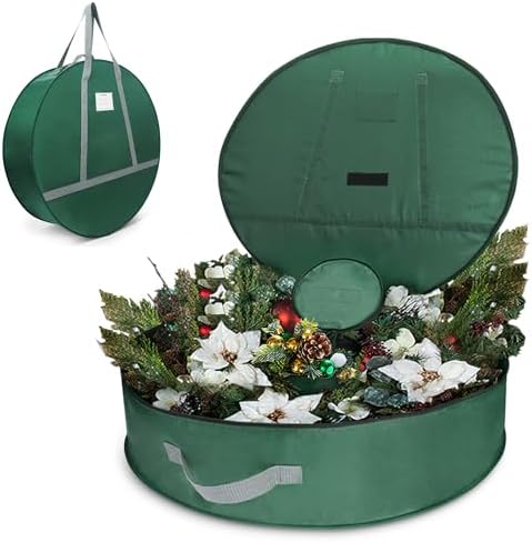 Amazon.com: Honey-Can-Do 30-Inch, Red Holiday Wreath Storage with ...