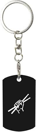 Amazon.com: TIPKMRLE Drumsticks Drummer Key Chain Square Metal With ...